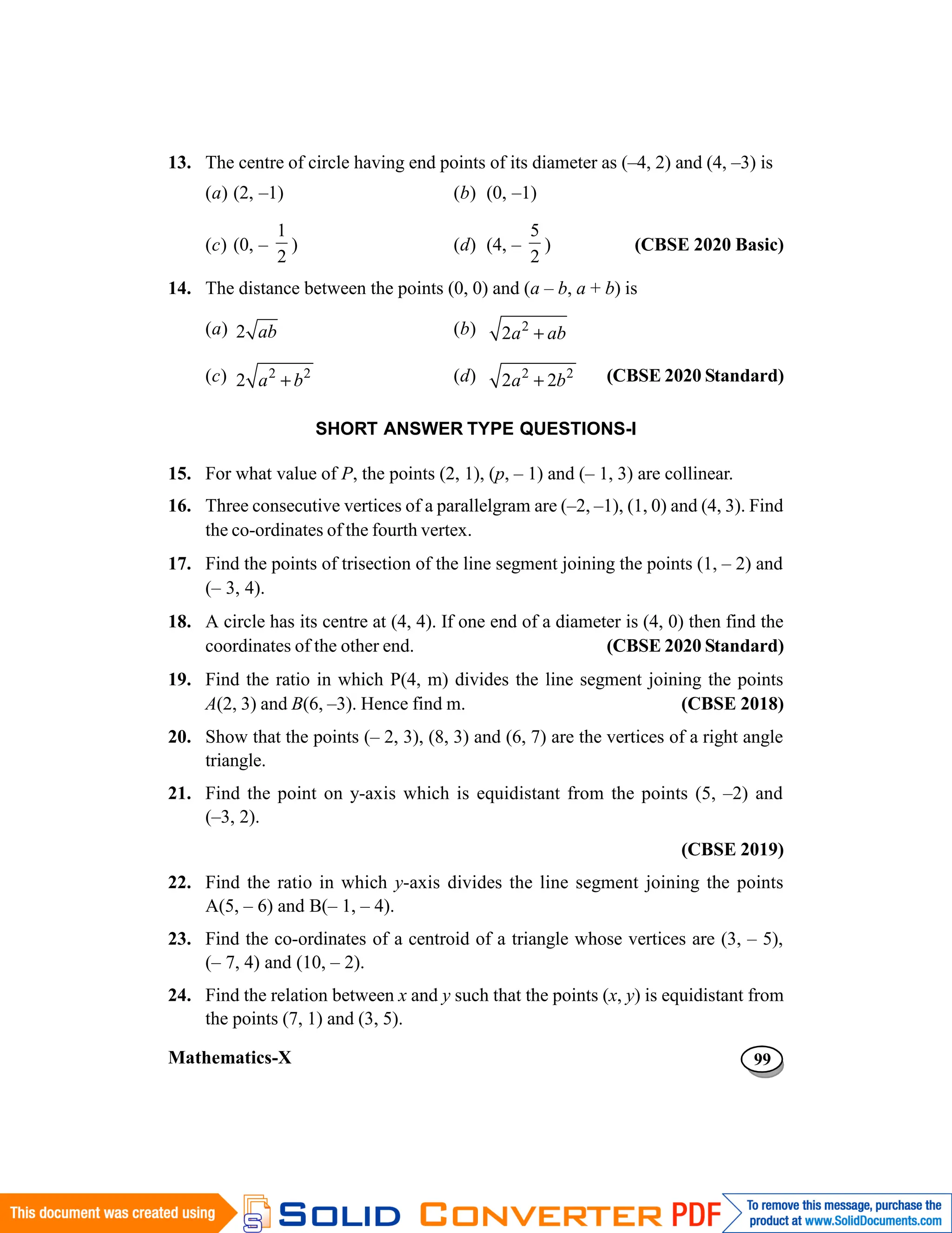 CLASS X MATHS SUPPORT MATERIAL 2023-24 BY DIRECTORATE OF EDUCATION ...