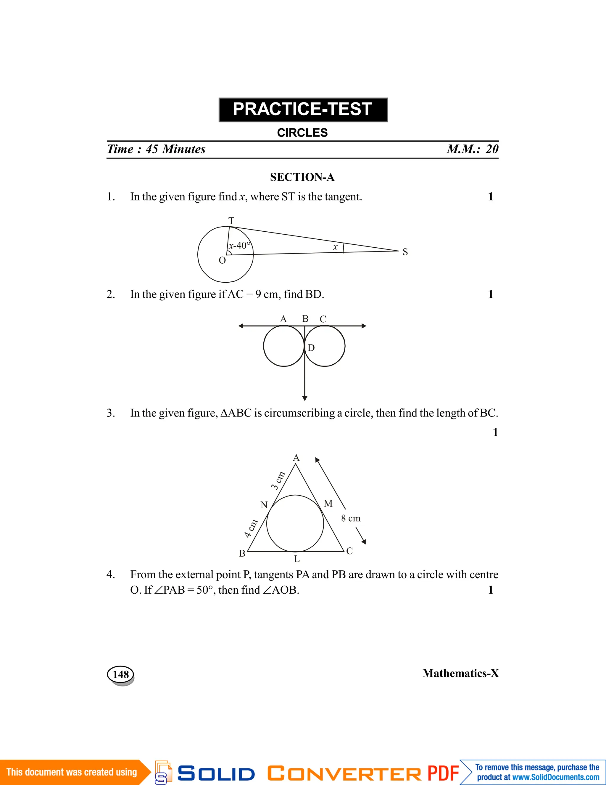 CLASS X MATHS SUPPORT MATERIAL 2023-24 BY DIRECTORATE OF EDUCATION ...