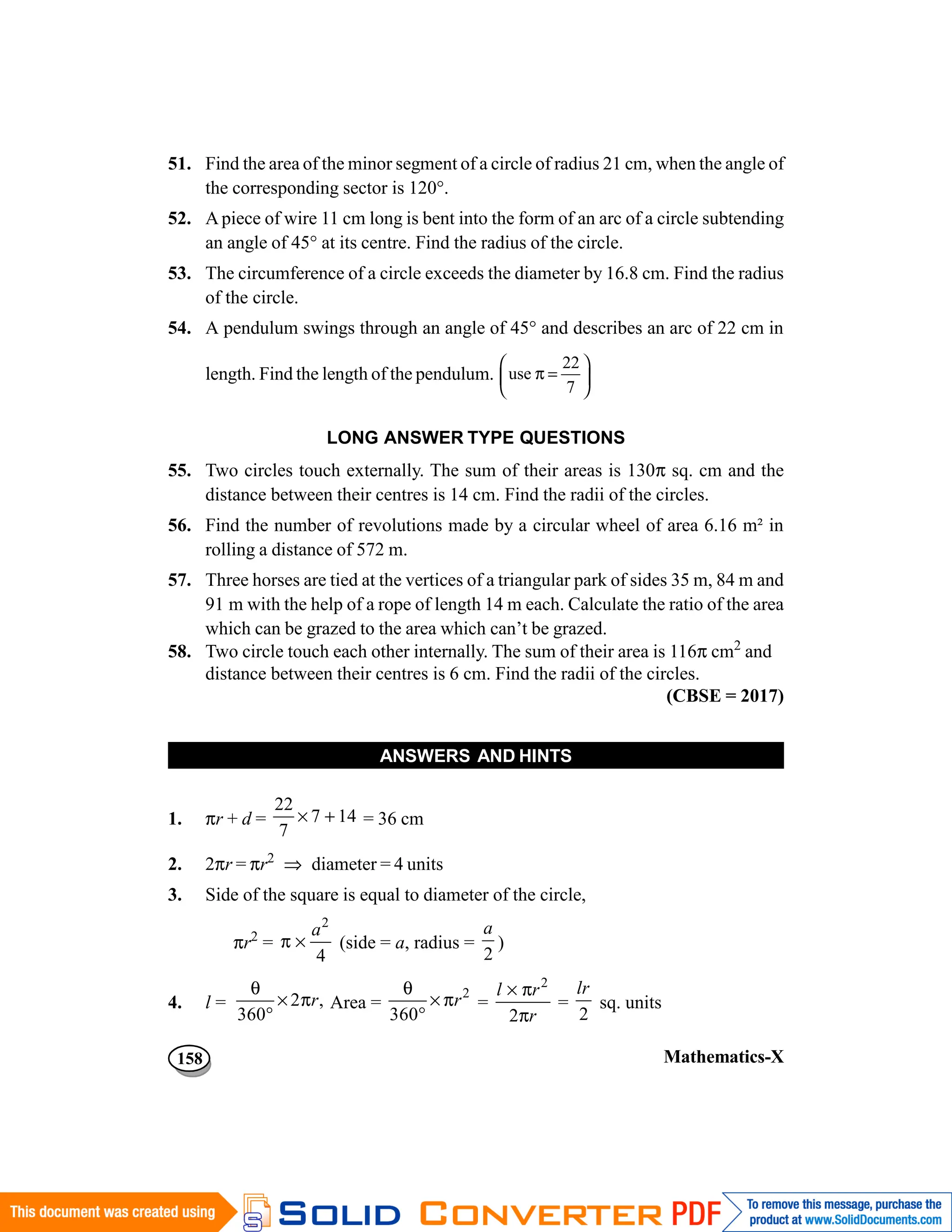 CLASS X MATHS SUPPORT MATERIAL 2023-24 BY DIRECTORATE OF EDUCATION ...