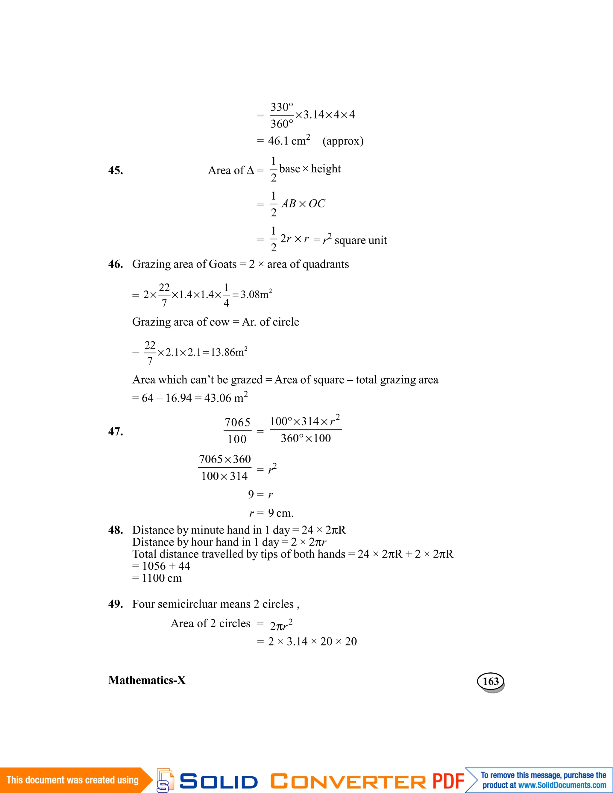 CLASS X MATHS SUPPORT MATERIAL 2023-24 BY DIRECTORATE OF EDUCATION ...