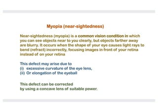 Class x physics the human eye and the colourful world 02 | PPT