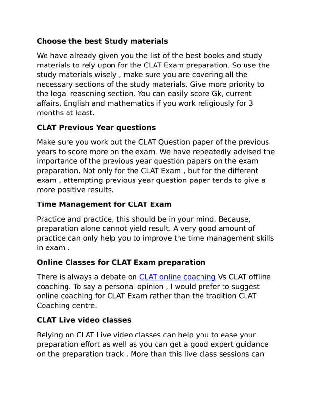 CLAT 2019 Exam Details | PDF