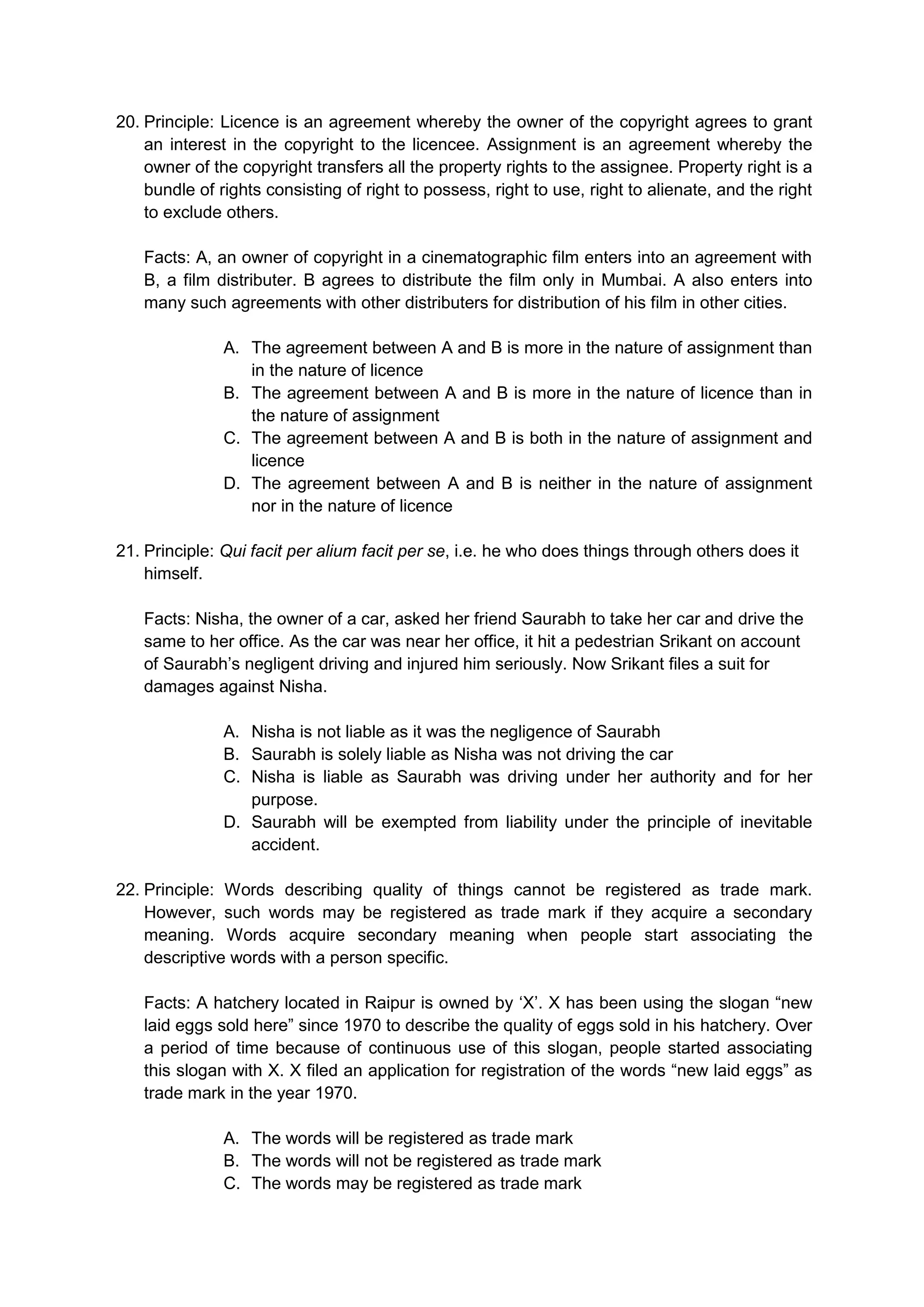 Clat legal aptitude questions with answers | PDF