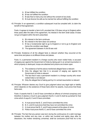 Clat legal aptitude questions with answers | PDF