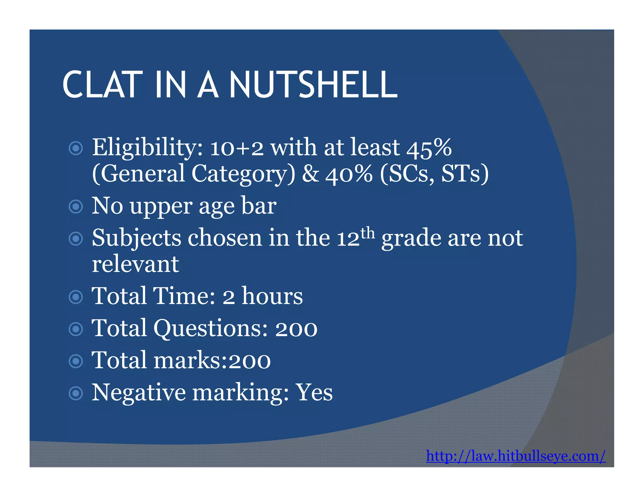 CLAT Entrance Exam Pattern and Syllabus | PPT
