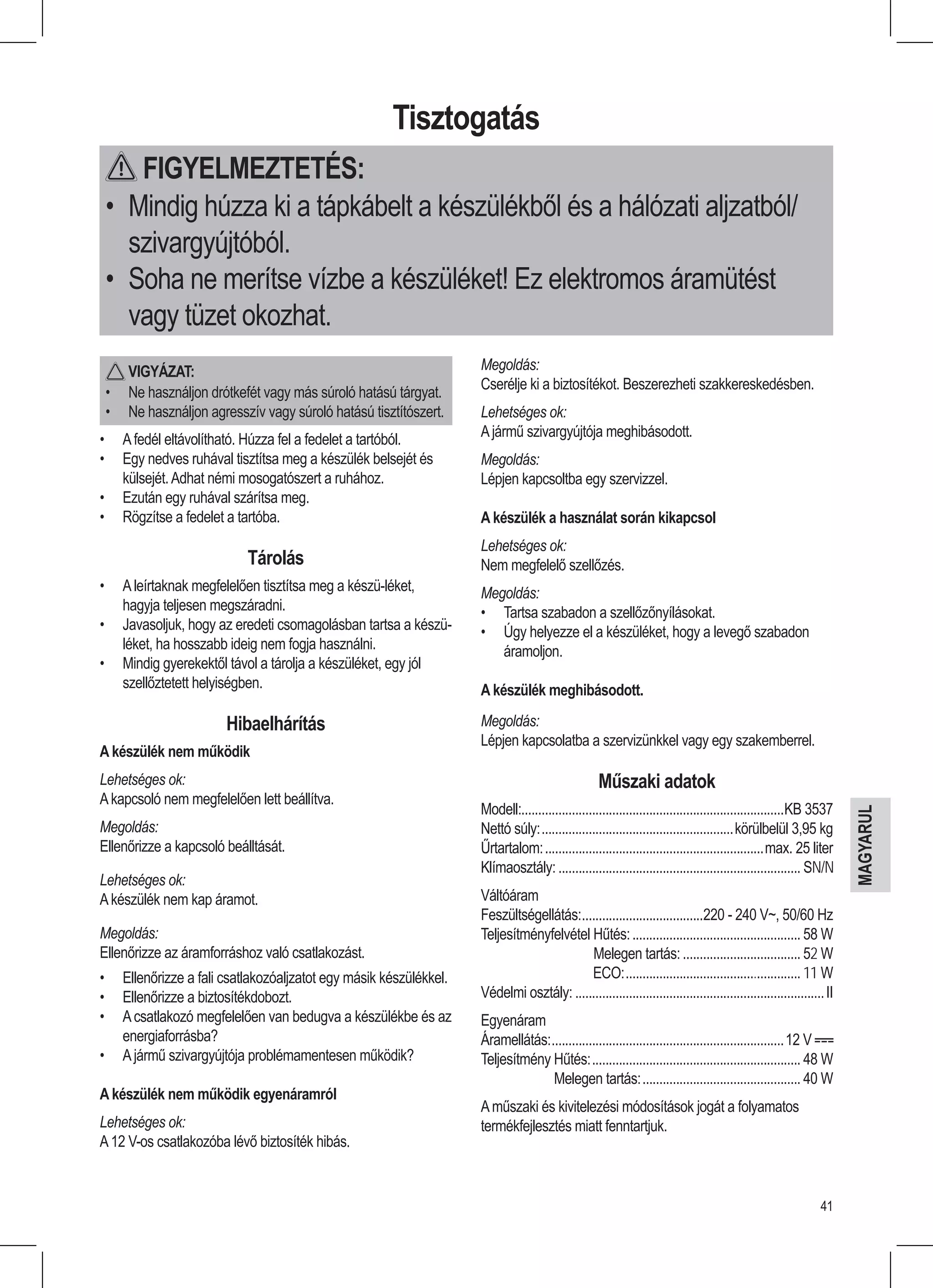 Clatronic KB 3537 | PDF
