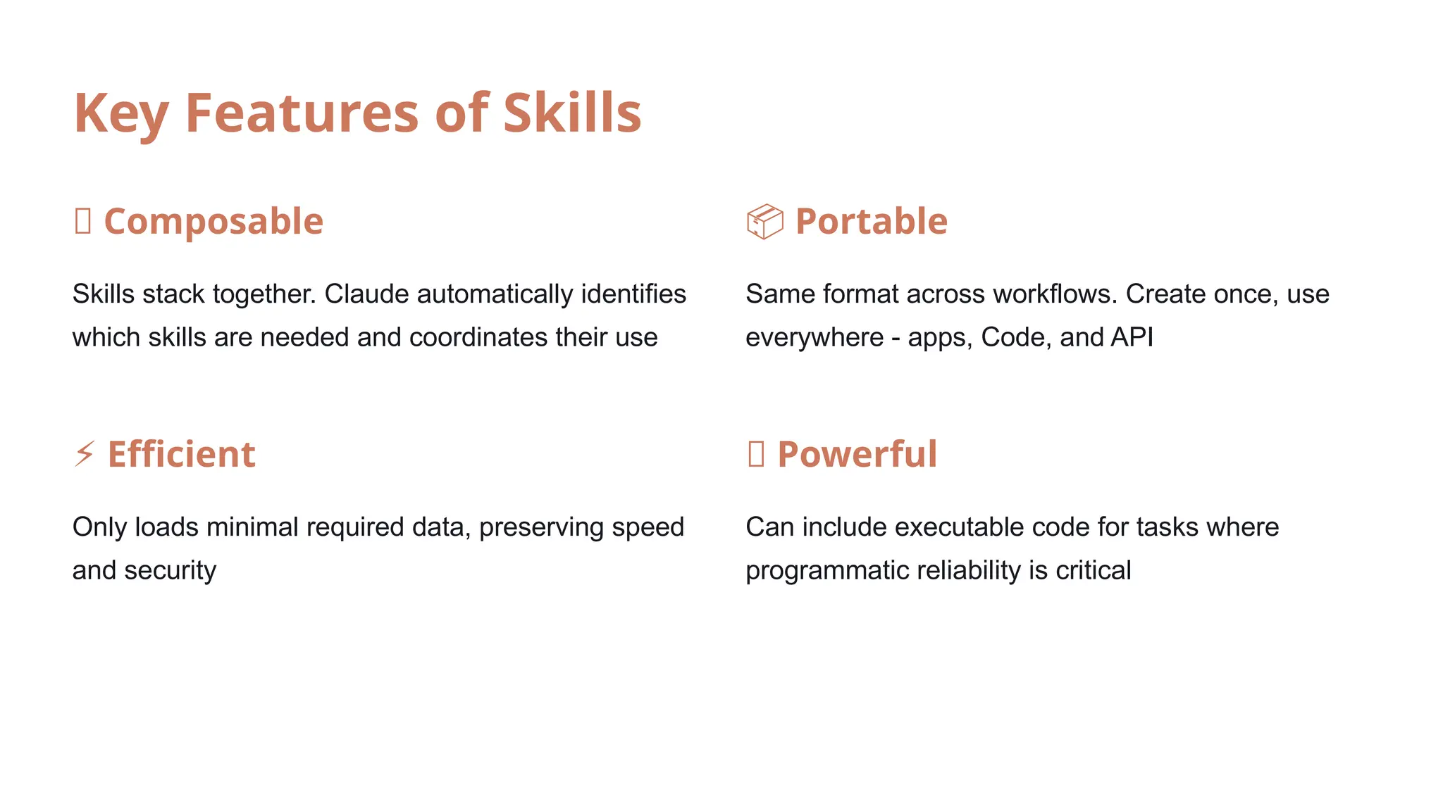 Claude Skills Presentation - Instructions, Scripts and Resources | PPTX