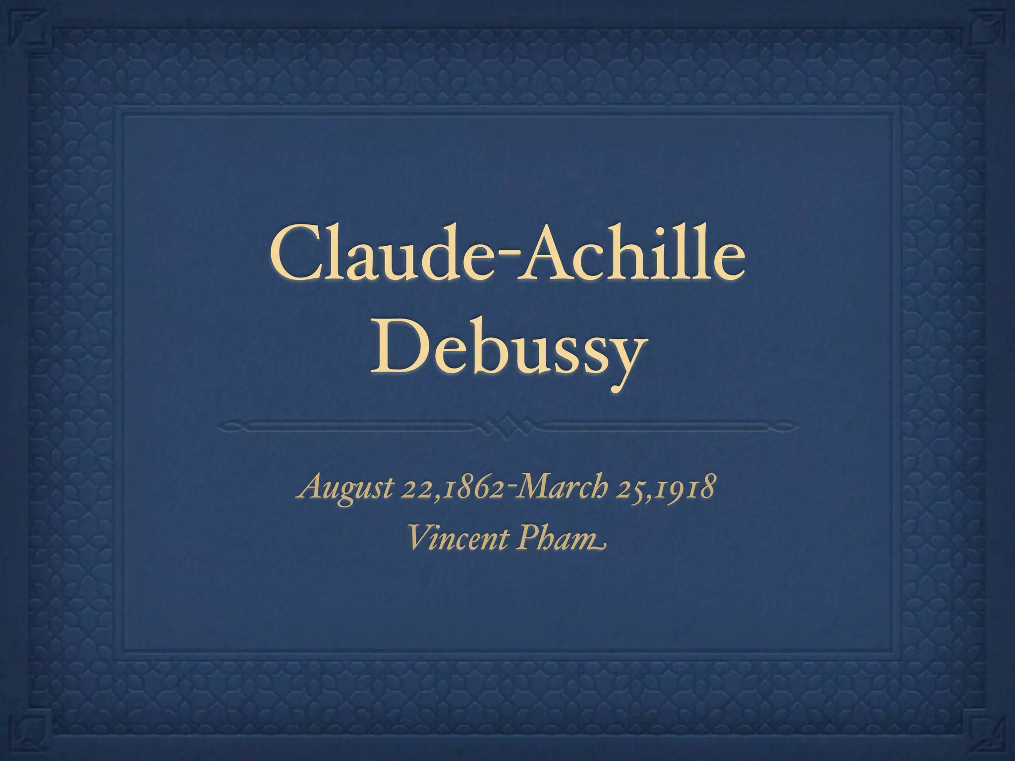 Claude debussy power point | KEY