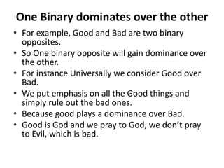 Claude levi strauss binary opposites | PPTX