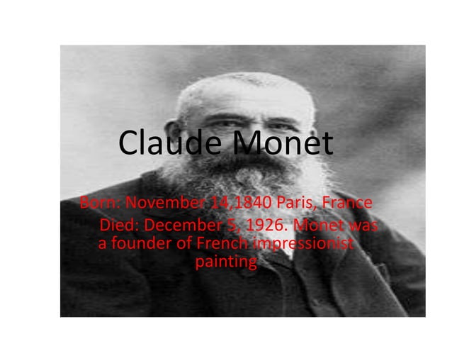 Claude monet | PPT