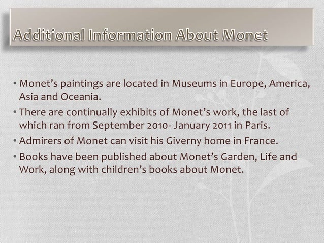 Claude Monet (1840 1926) | PPTX