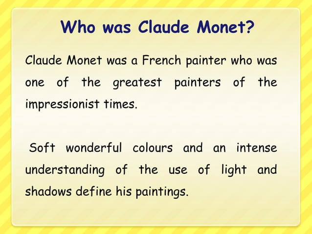 Claude monet history | PPT