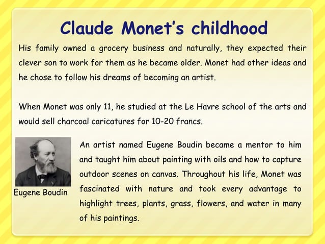 Claude monet history | PPT