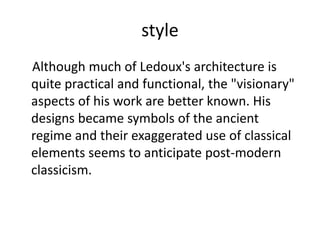 Claude nicholas ledoux | PPT