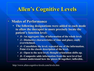 Claudia Allens Cognitive Levels (..1).ppt