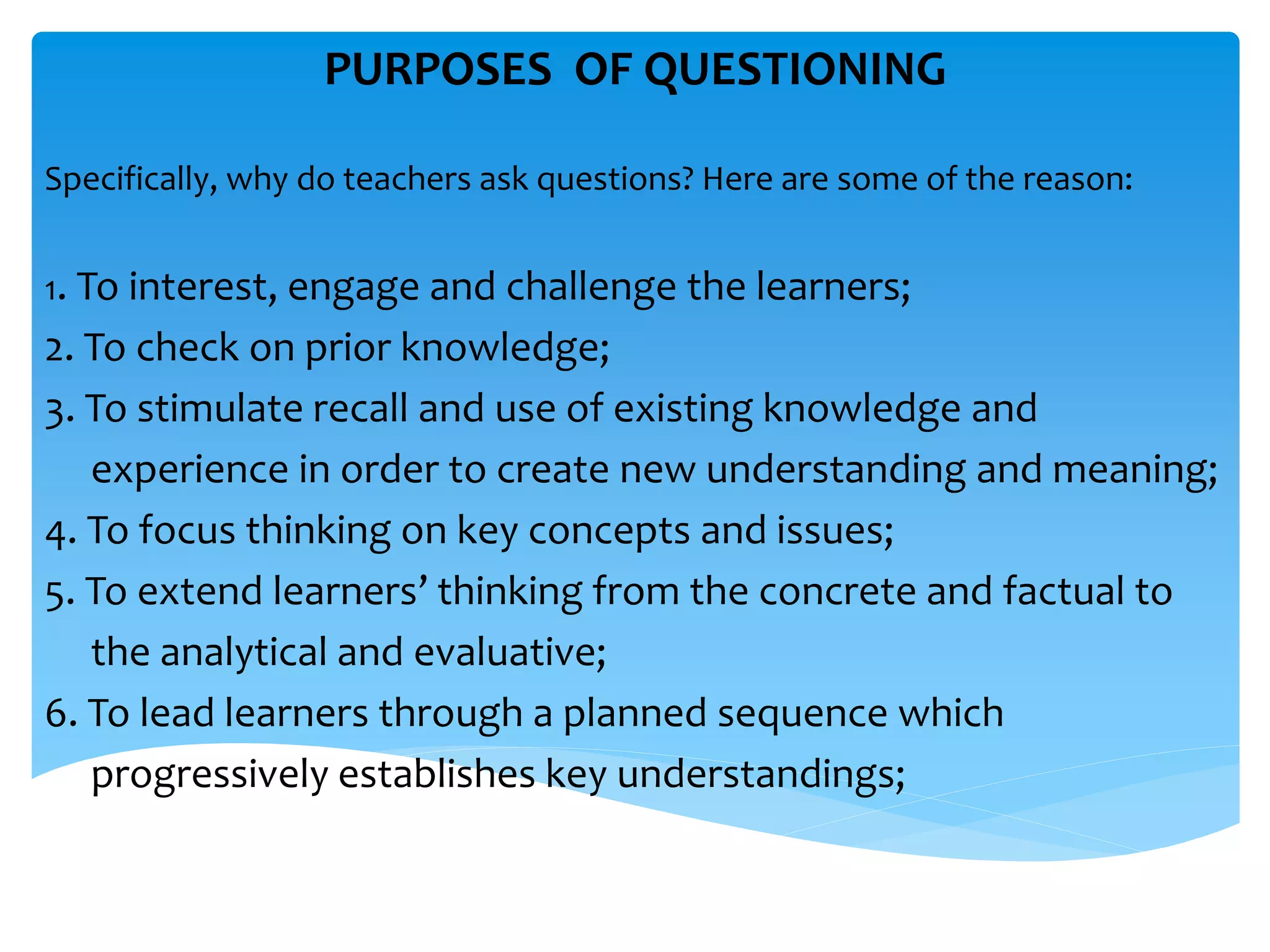 THE ART OF QUESTIONING | PPTX
