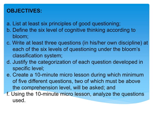 THE ART OF QUESTIONING | PPTX