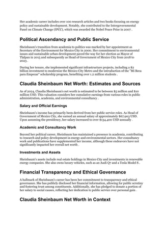 Claudia Sheinbaum Net Worth_ A Comprehensive Overview of Mexico’s First ...