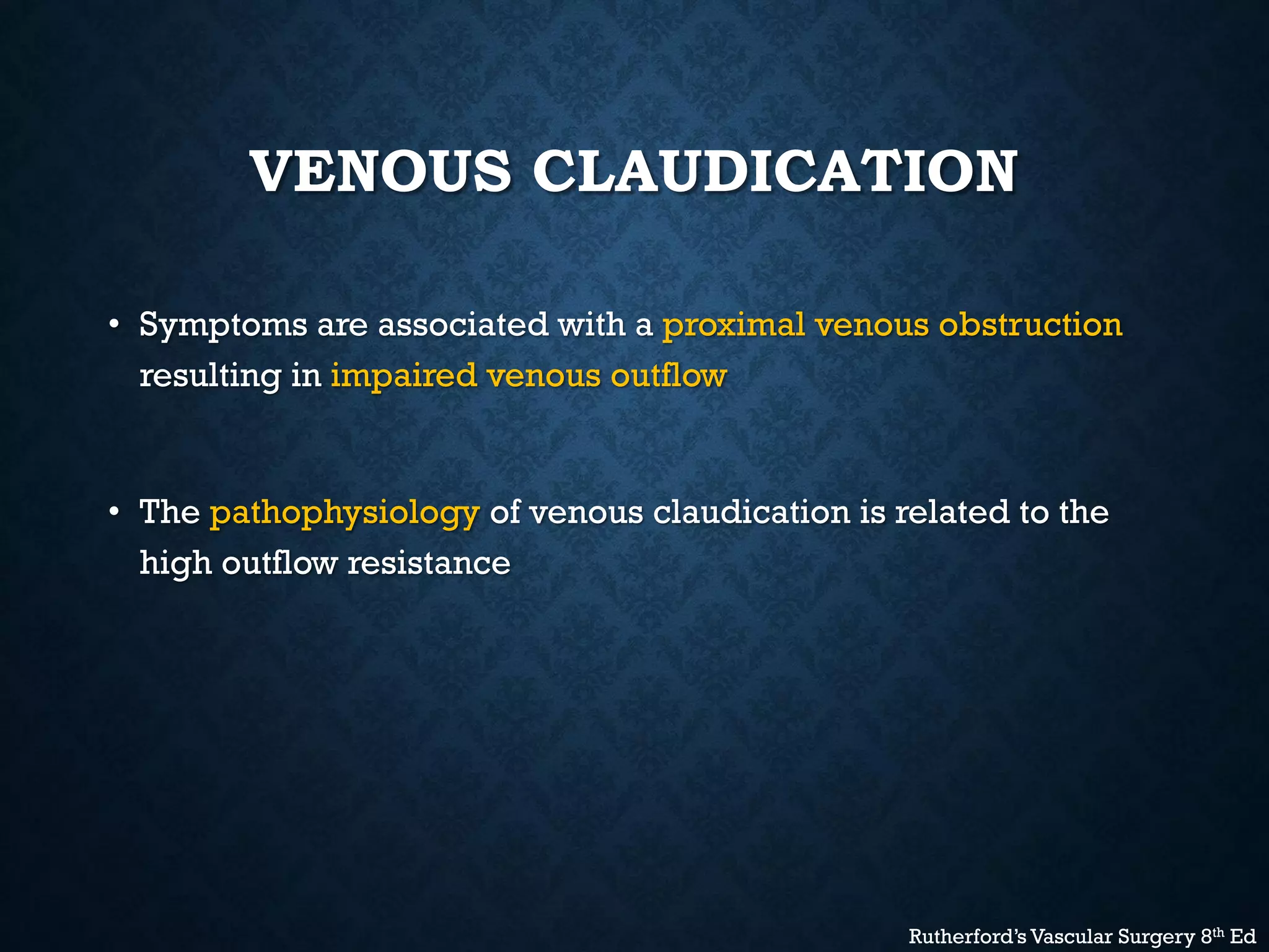 Topic of Vascular Claudication | PDF