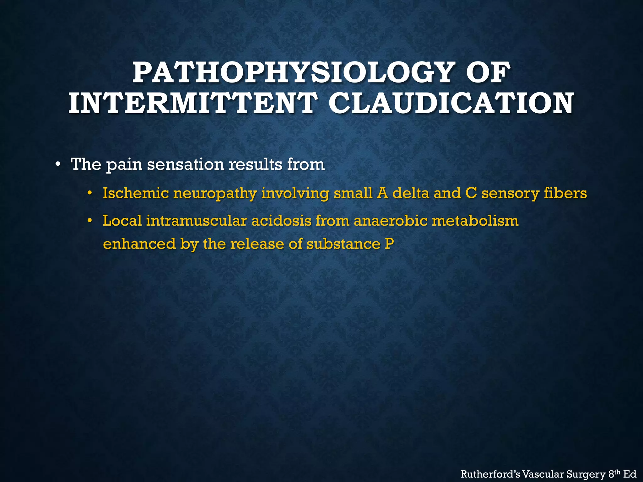 Topic of Vascular Claudication | PDF