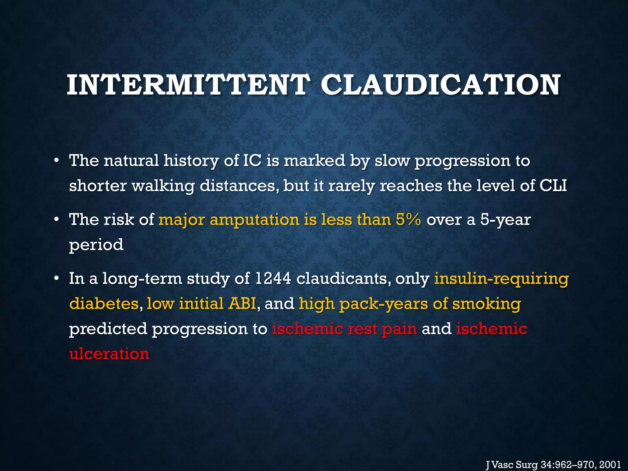 Topic of Vascular Claudication | PDF