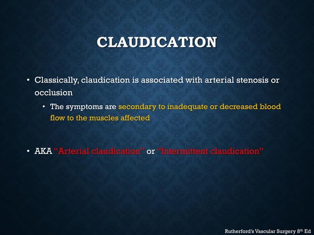 Topic of Vascular Claudication | PDF