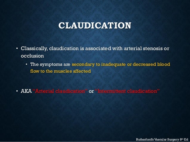 Topic of Vascular Claudication
