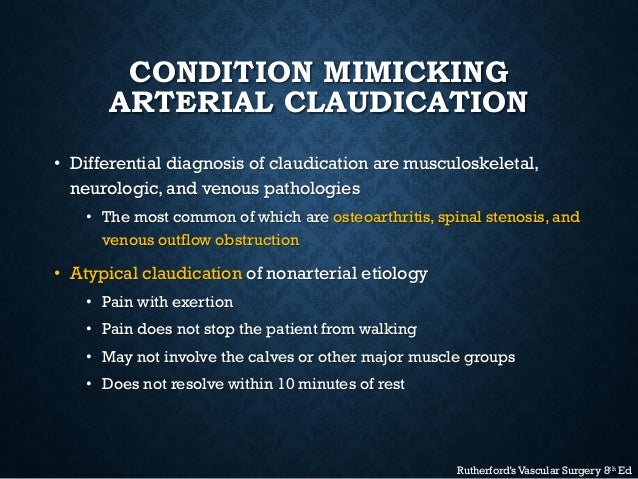 Topic of Vascular Claudication