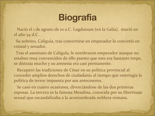 Tiberio Claudio César Augusto Germánico | PPT