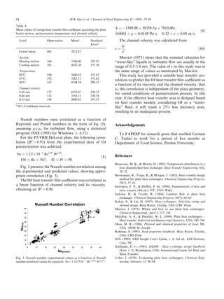 Transferencia de calor en un intercambiador de placas durante la ...