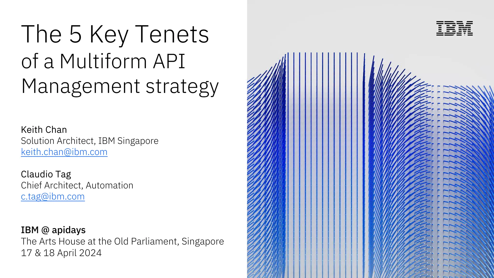 Apidays Singapore 2024 - The 5 Key Tenets of a Multiform API Management ...