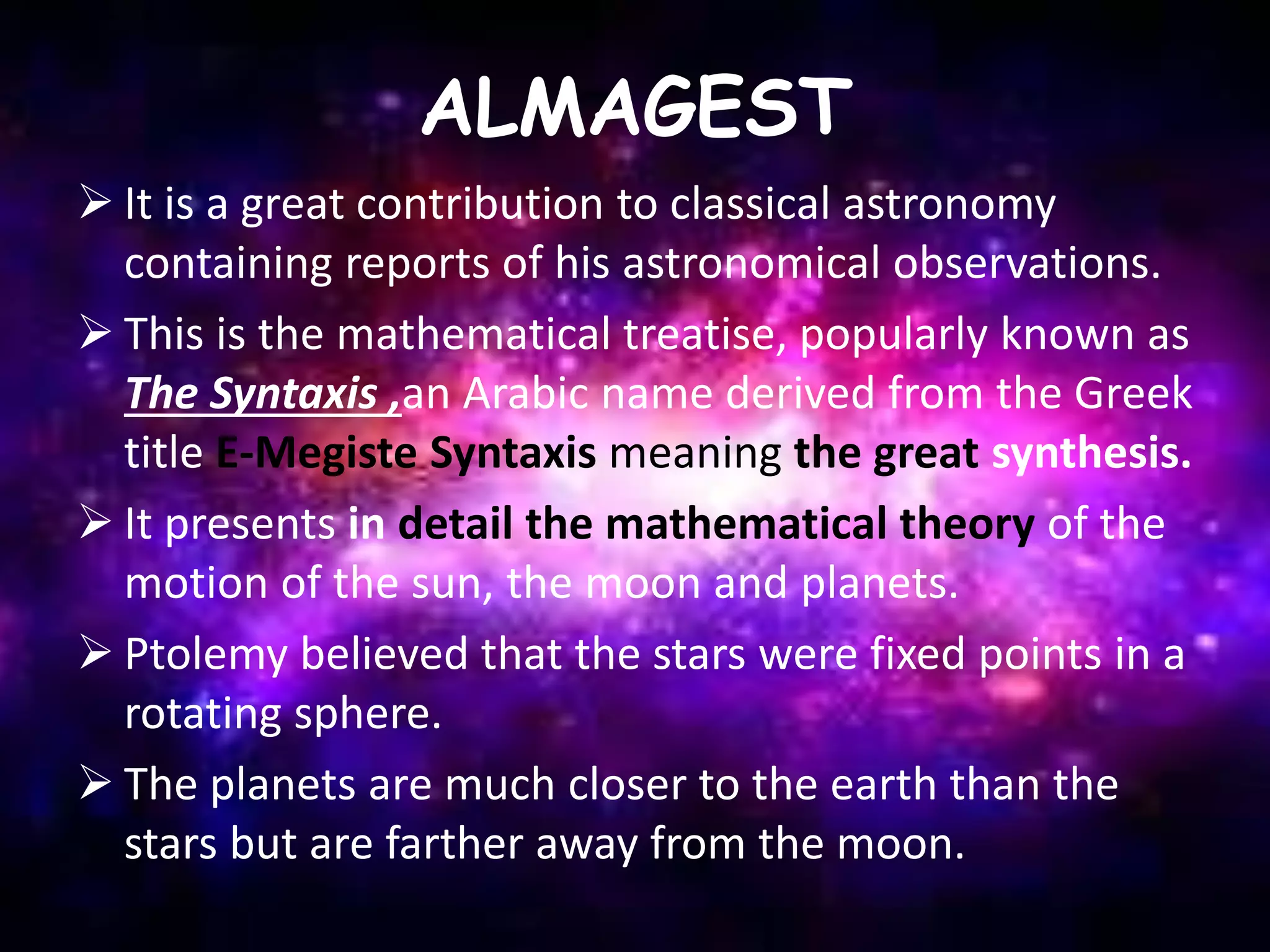 Claudius ptolemy by sanjita | PPTX | Geography | Science
