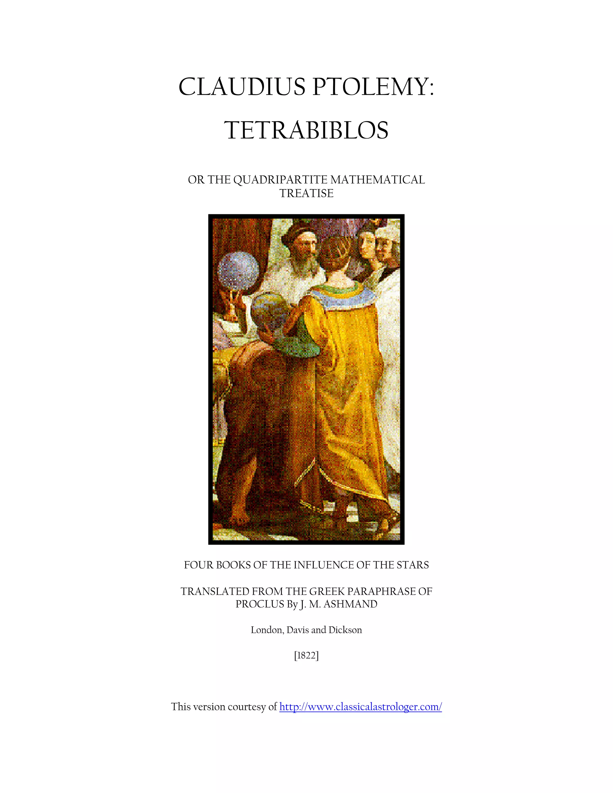 Claudius ptolemy tetrabiblos | PDF