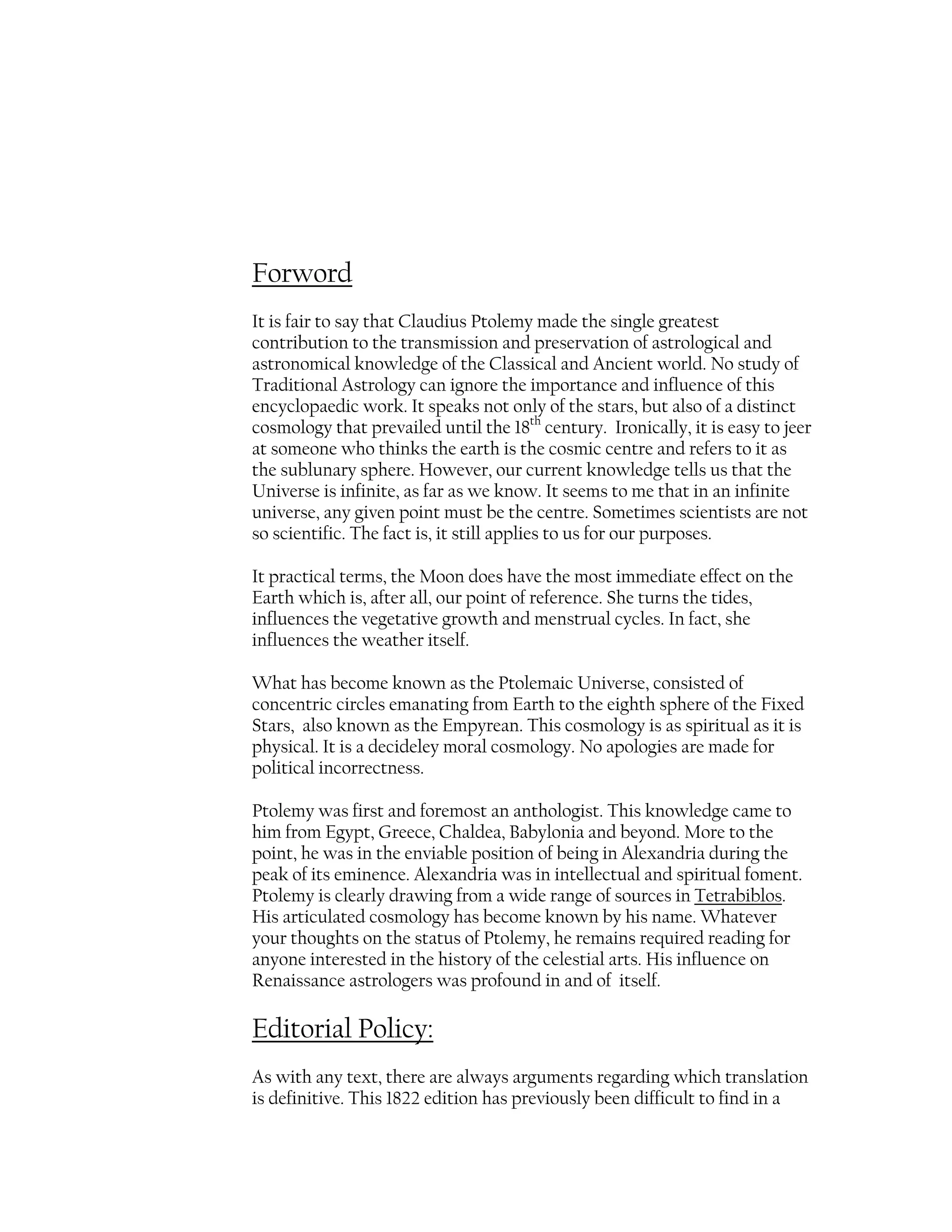 Claudius ptolemy tetrabiblos | PDF