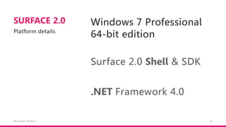 Microsoft Surface v2 product platform details | PPTX
