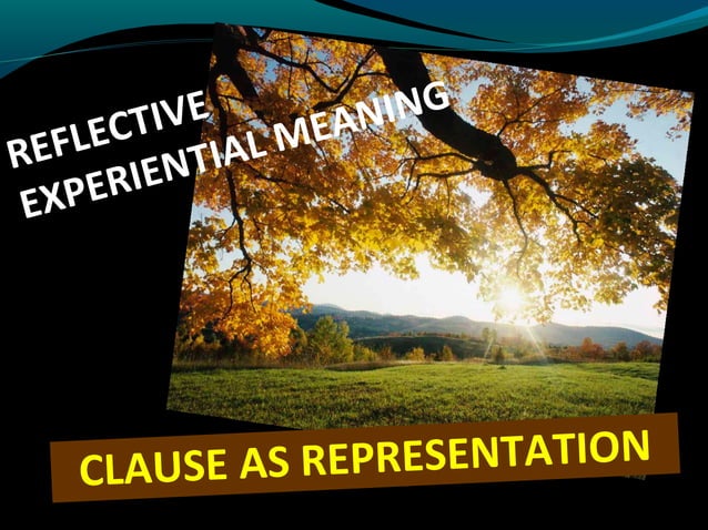 Clause as representation | PPT