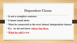 Overview of clauses in english language to review | PPTX | Law