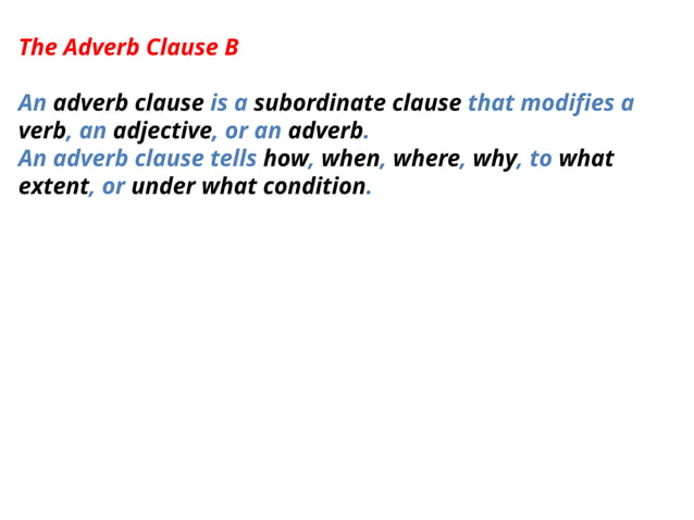 Clause in the grammar english language you should use | PPT