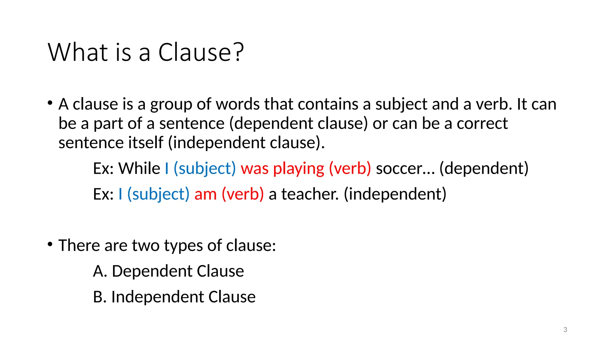 Clause: explanation with example sentences | PPT