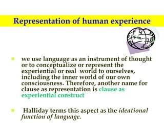 Clause As Representation In Functional Grammar | PPT