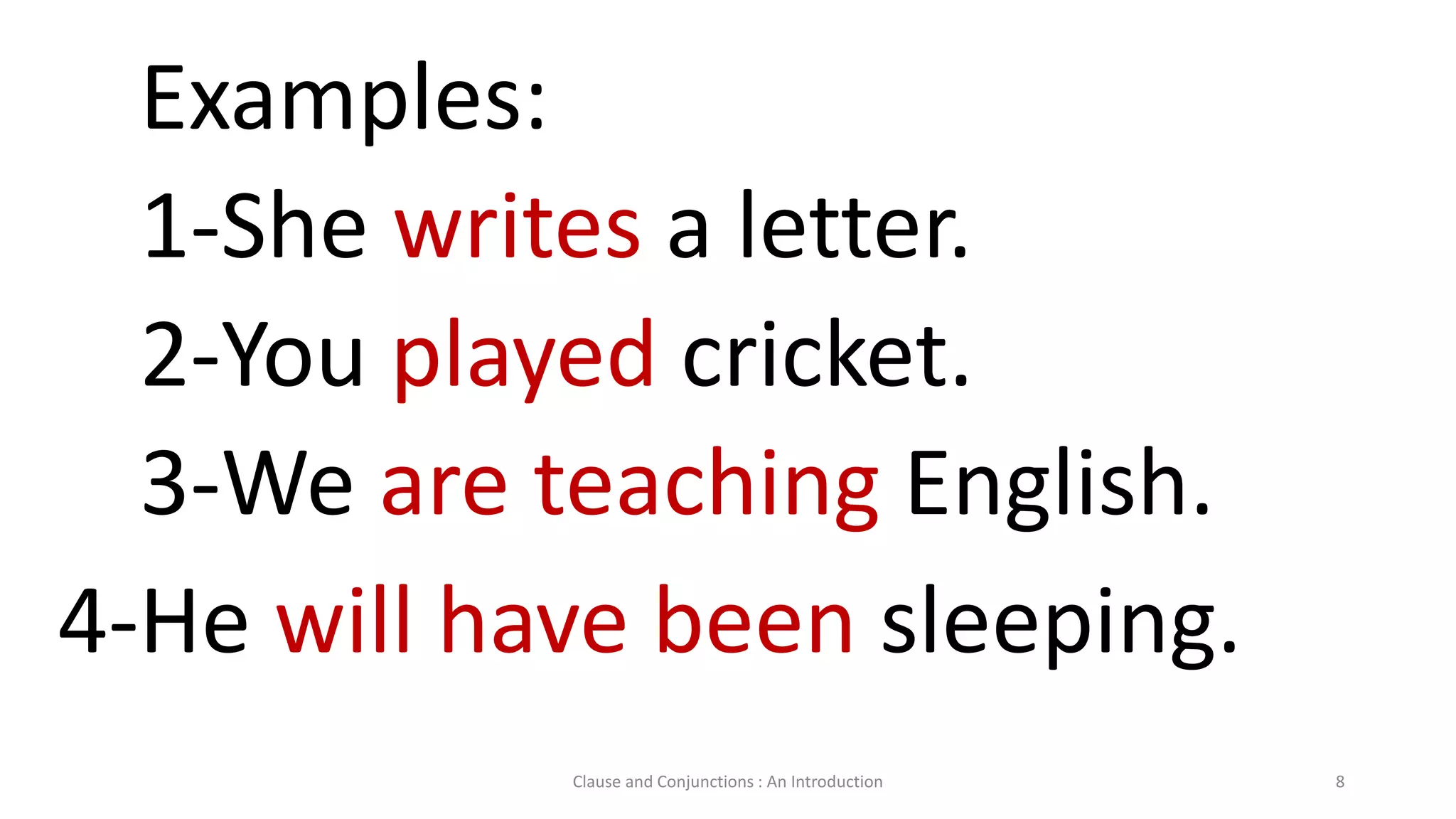 Clause and conjunctions | PPTX
