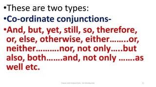 Clause and conjunctions | PPT