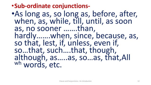 Clause and conjunctions | PPTX