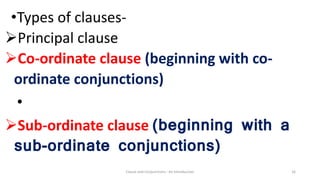 Clause and conjunctions | PPT