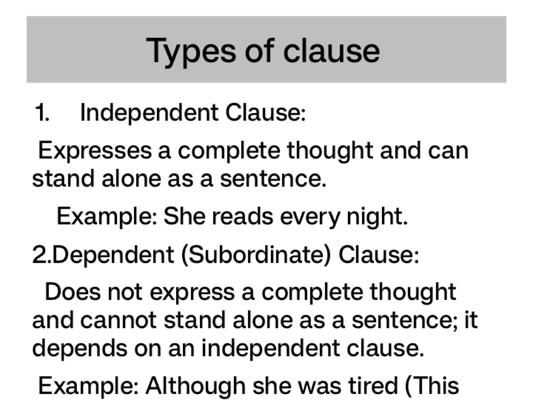 Clause and its types . | PDF