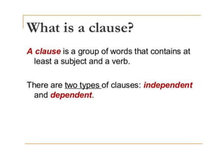 Clause and simple sentence | PPT