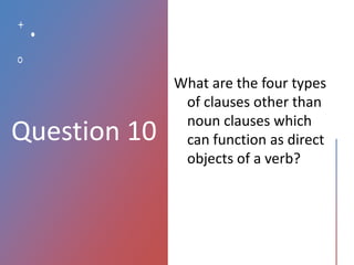 Clause as Verb Complement | PPT