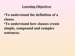 Clause elements | PPT