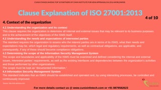 Clause explanation of ISO 27001 2013 | PPT