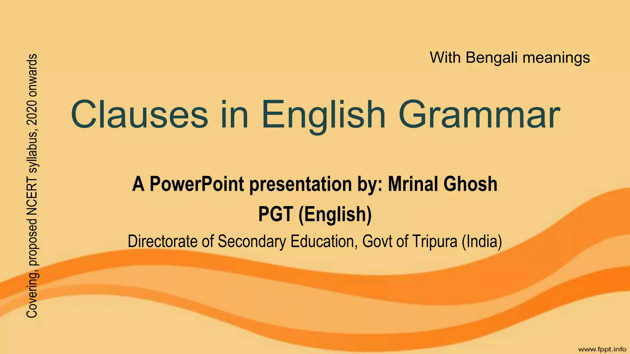 Clause for English grammar | PPT